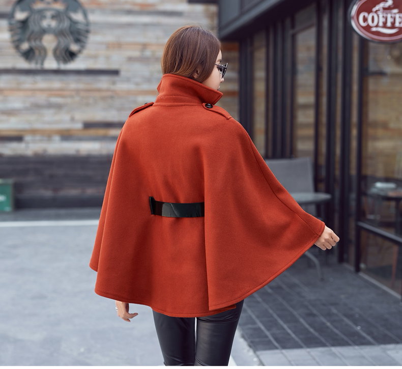 Designer Good Quality Double Breasted Cloak Wool Winter Coats With Belt ...